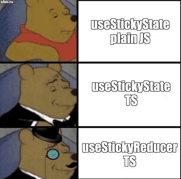 State persistence in React with TypeScript and useStickyReducer